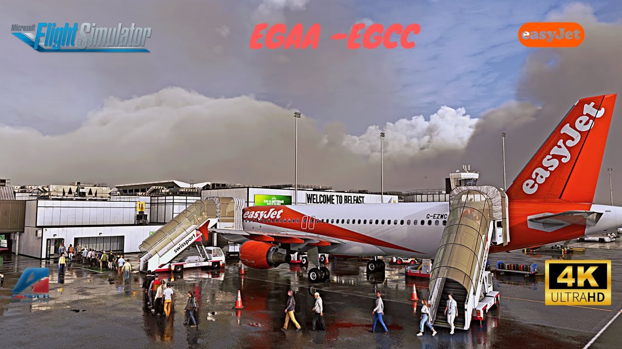 4K ULTRA GRAPHICS ️ EGAA Belfast International Airport - EGCC ...
