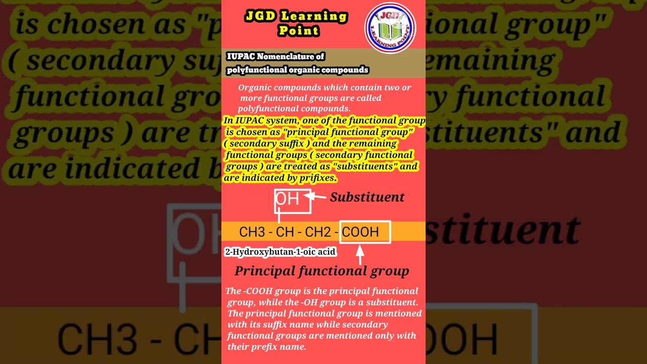 IUPAC Nomenclature of polyfunctional organic compounds | Priority List ...