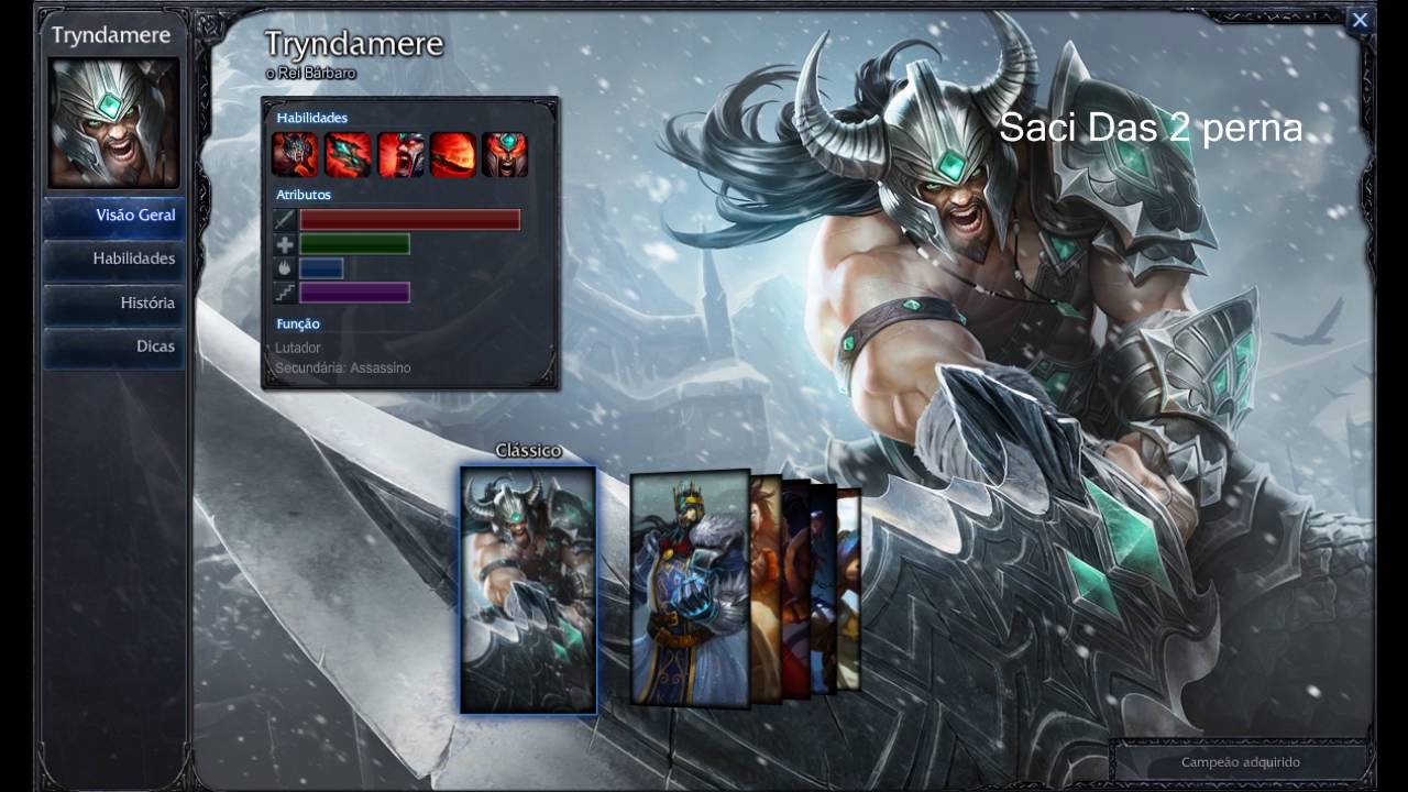 Tryndamere Runas Talentos e Skills Jg / top - YouTube