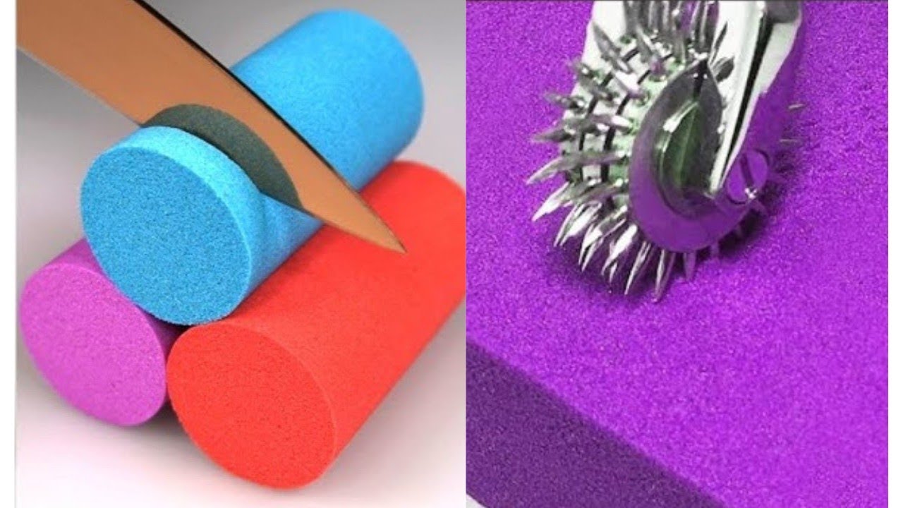 Soothing Sand Symphony 🌊 ️ ASMR Sand Cutting and Shaping for Ultimate ...