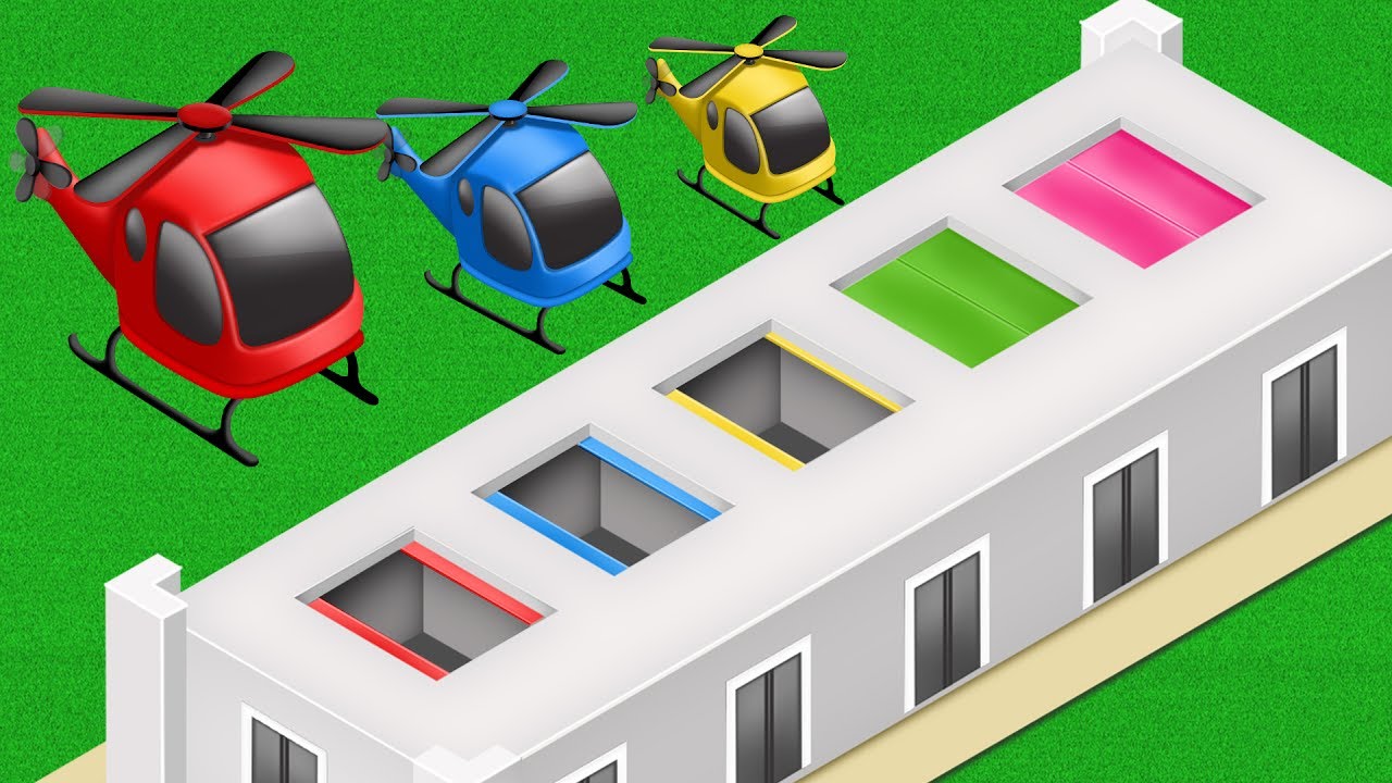 Colors for Children to Learn with Helicopter - Colours for Children to ...