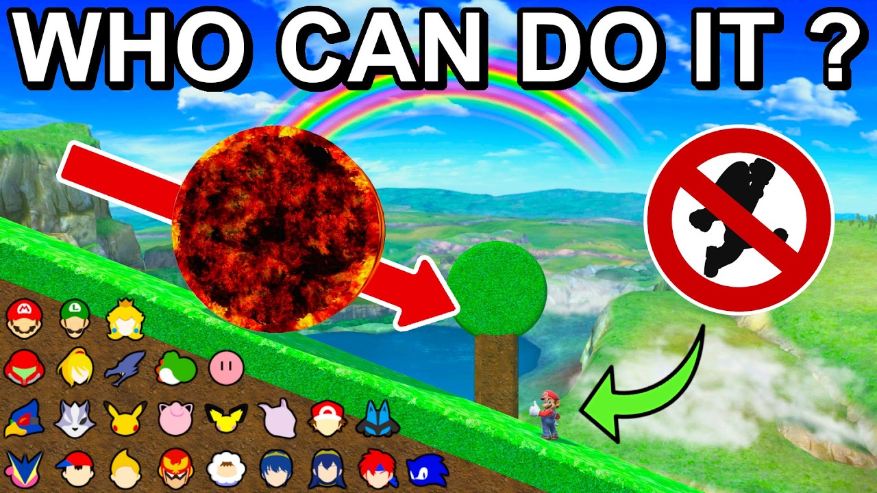 Who Can Dodge The Rolling Lava Ball WITHOUT Jumping ? - Super Smash ...