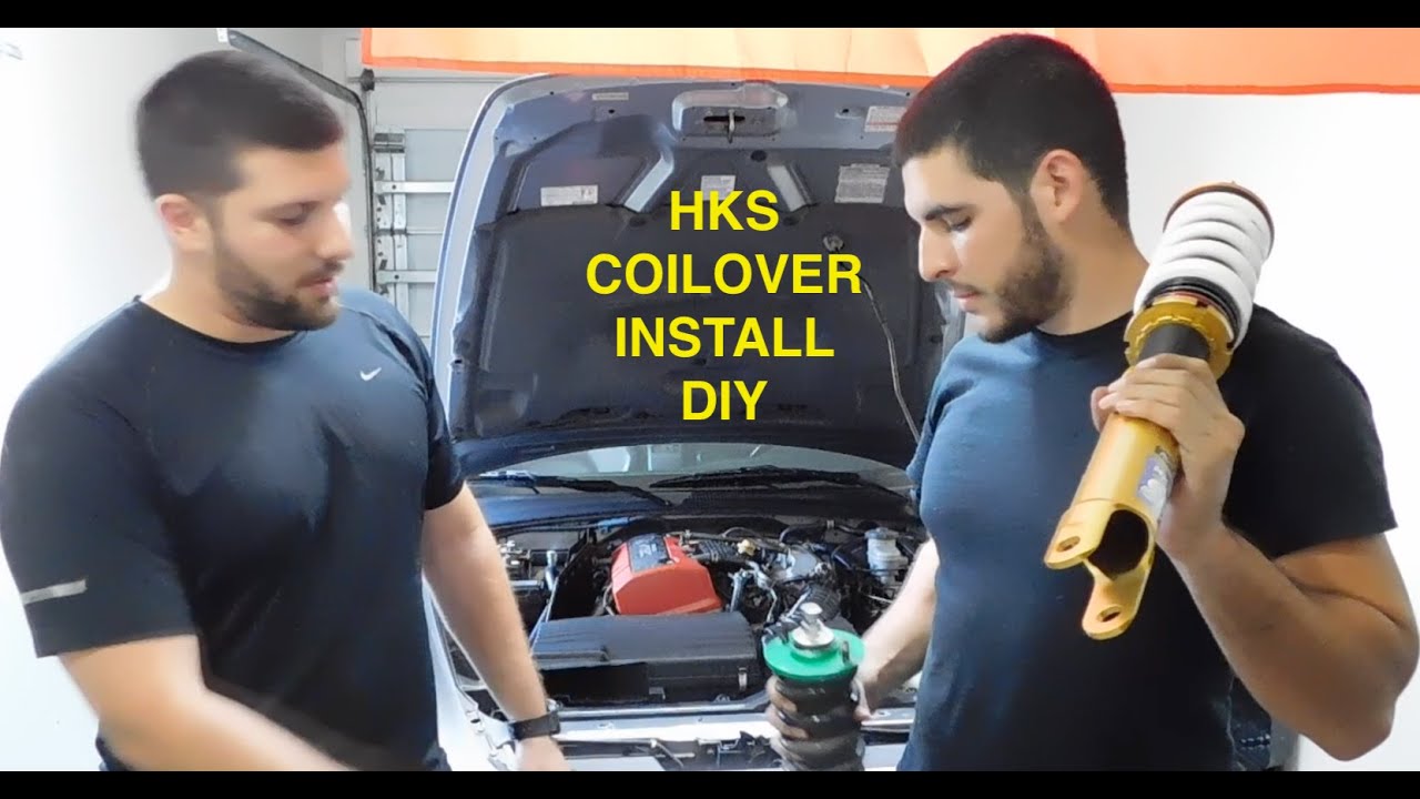 HKS Coilovers installation. DIY How to install coilover step by step ...