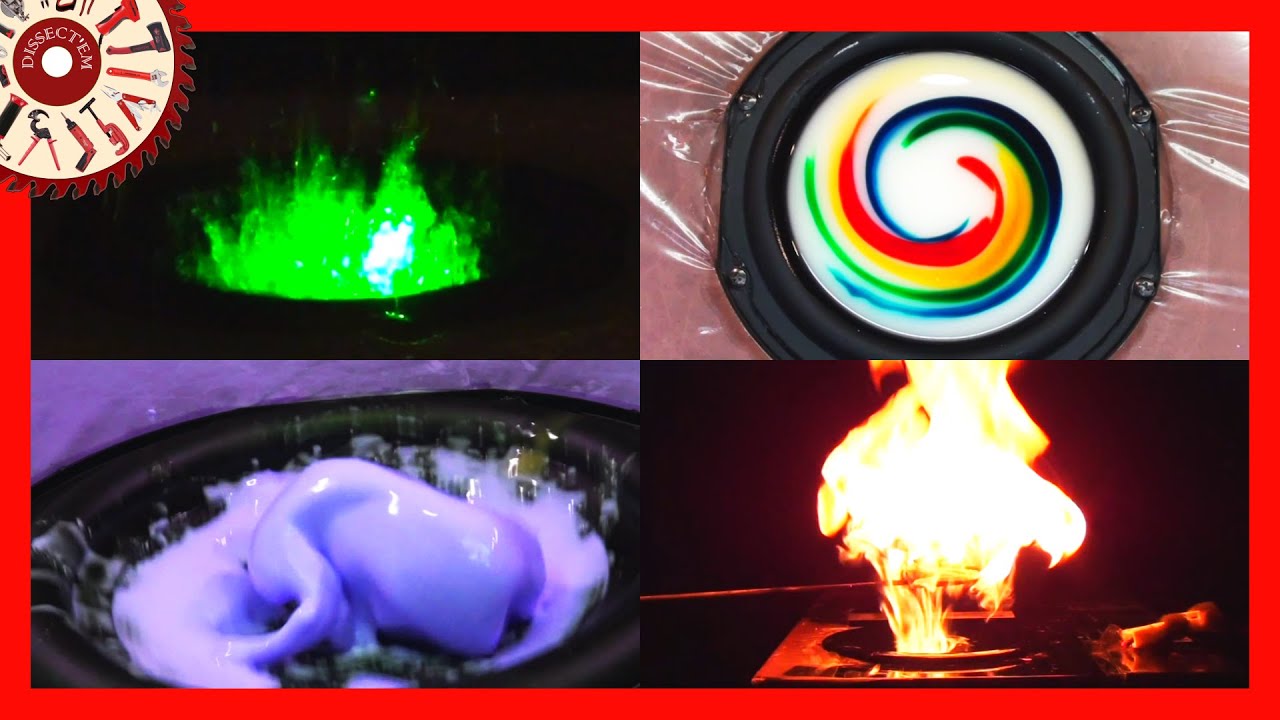 Extreme Speaker Experiment: Cornstarch, Lasers, Slime & More! - YouTube