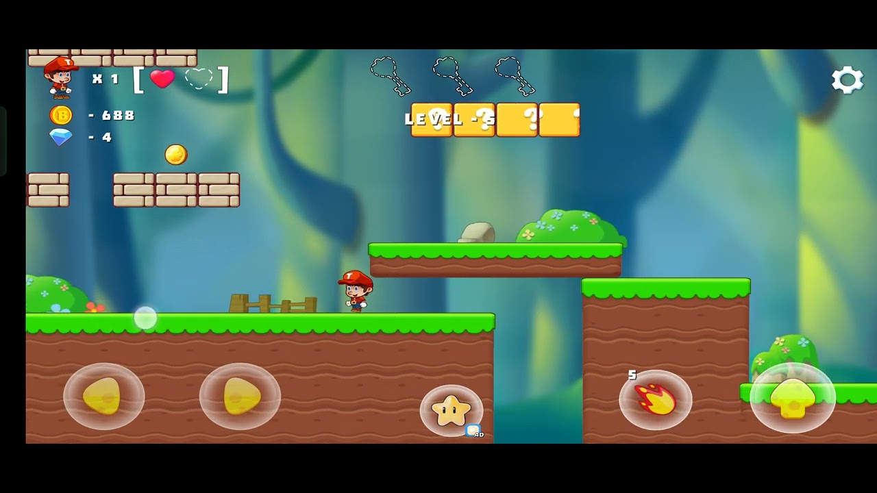 super Mario level 5 . game seru . auto savage. - YouTube
