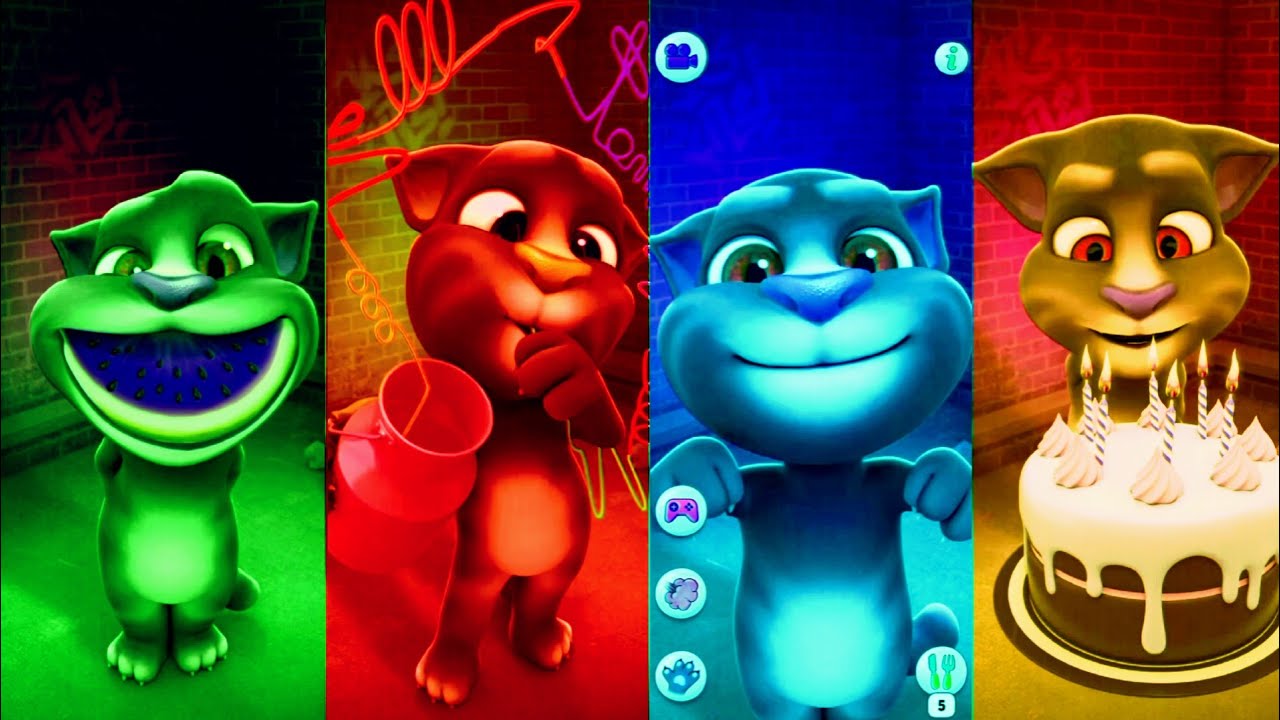 my talking tom Colors funny game video - YouTube