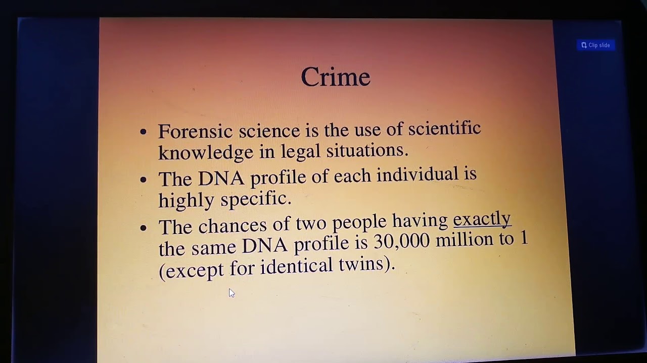 DNA FINGERPRINTING and DNA PROFILING in forensic science in crime as ...