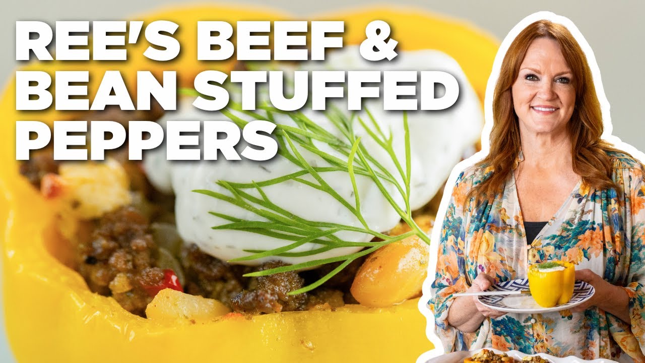Ree Drummond's Beef and Bean Stuffed Peppers | The Pioneer Woman | Food ...