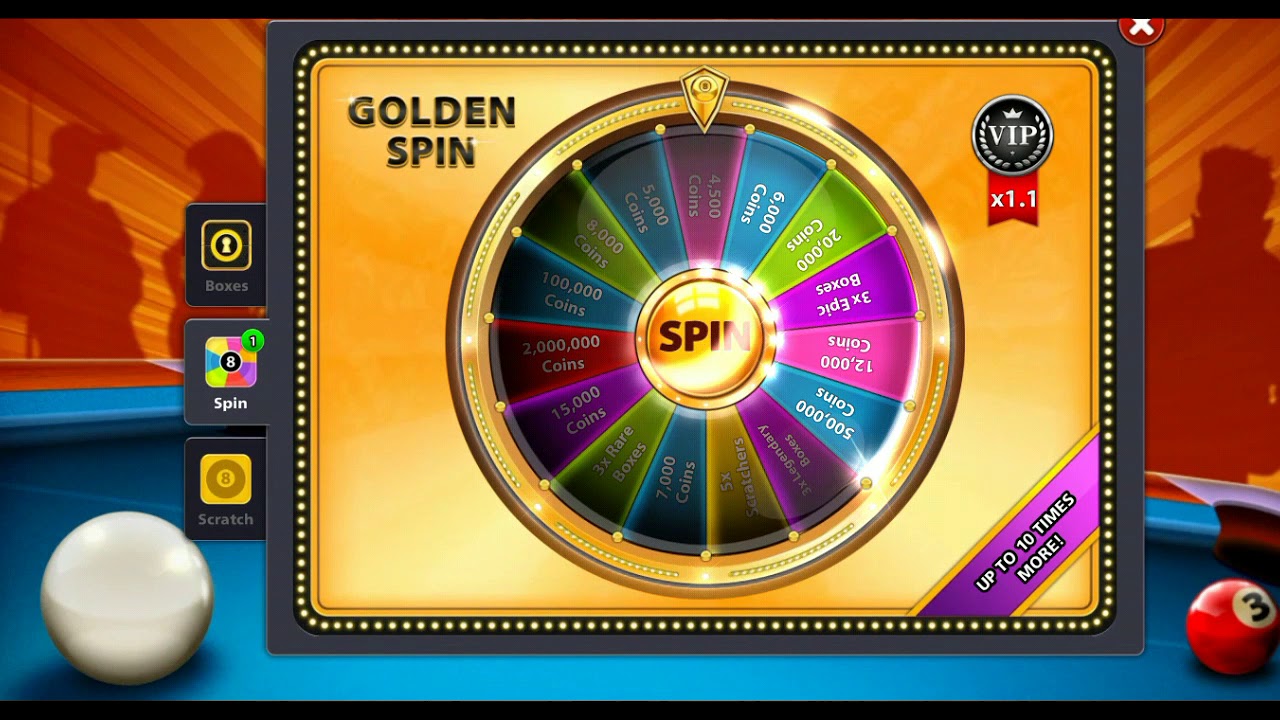 8 ball pool Golden Spin - YouTube
