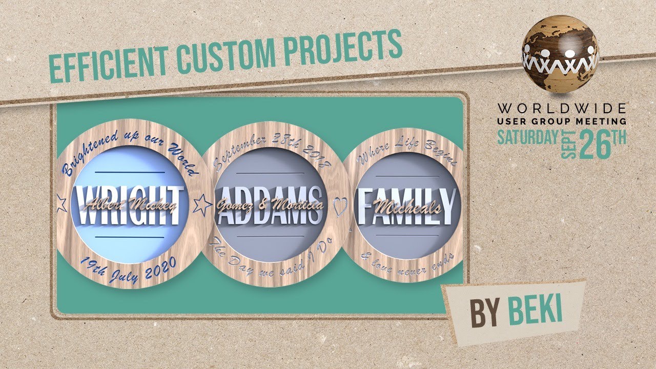 Efficient Custom Projects by Beki | Vectric Worldwide UGM 2020 - YouTube