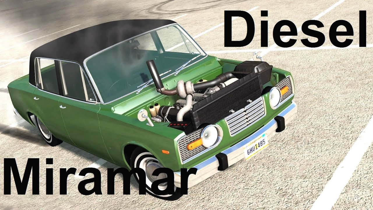 6 Liter Diesel Swapped Miramar! BeamNG. Drive - YouTube