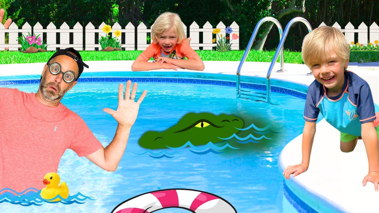 We Found a POOL MONSTER with Sky & Finn | Kids Pool - YouTube