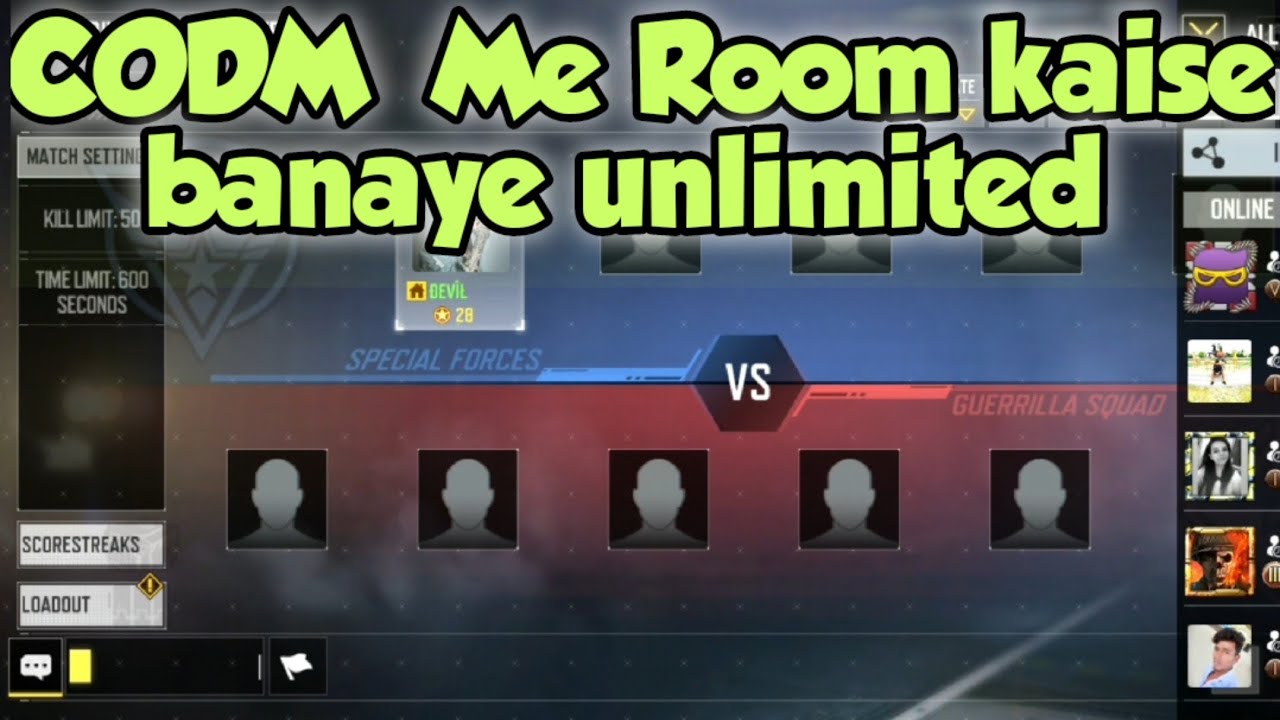 HoW To MaKe Custom ROOMS Unlimited In CODM || call Of Duty me unlimited ...