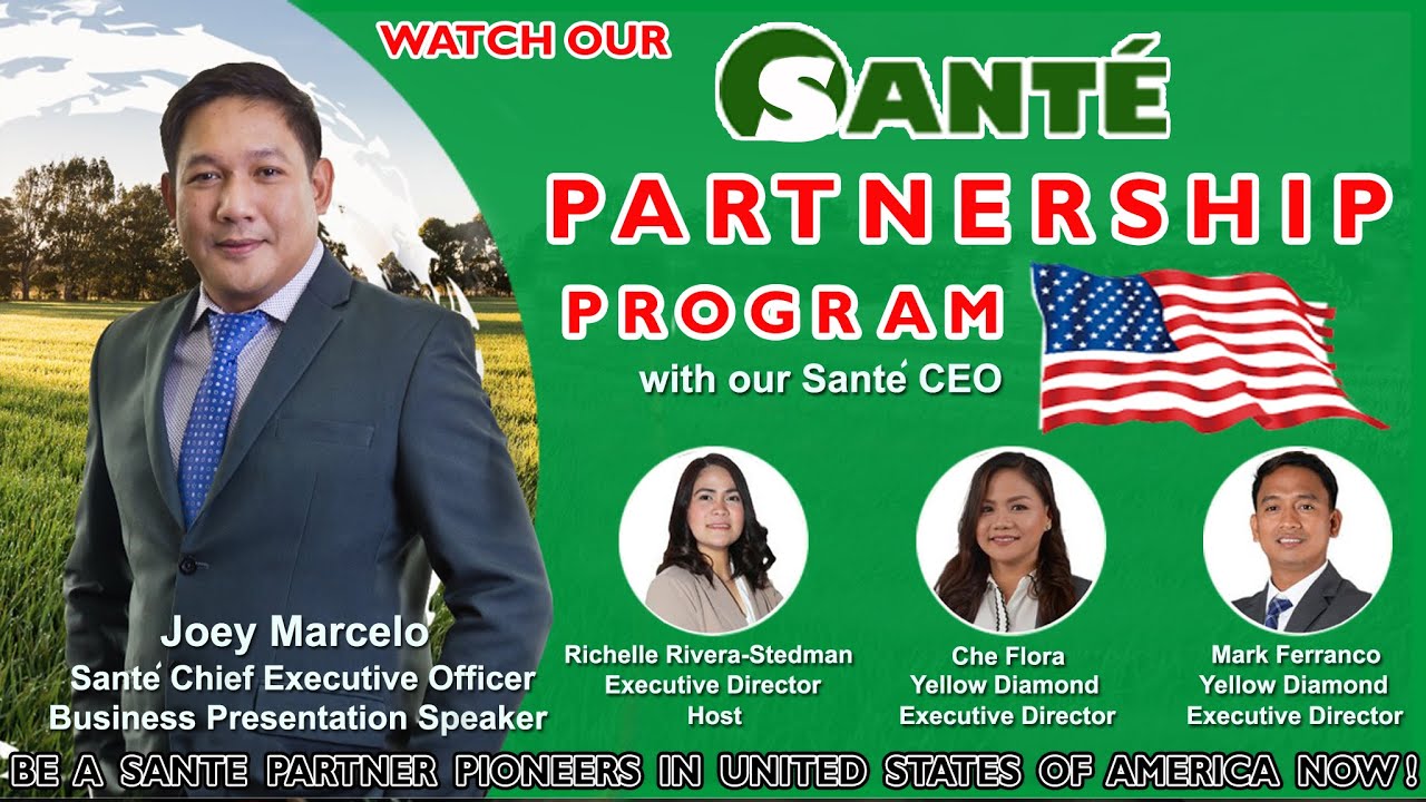 Sante Partnership Program USA w/ our Sante CEO, The Ironman Joey ...