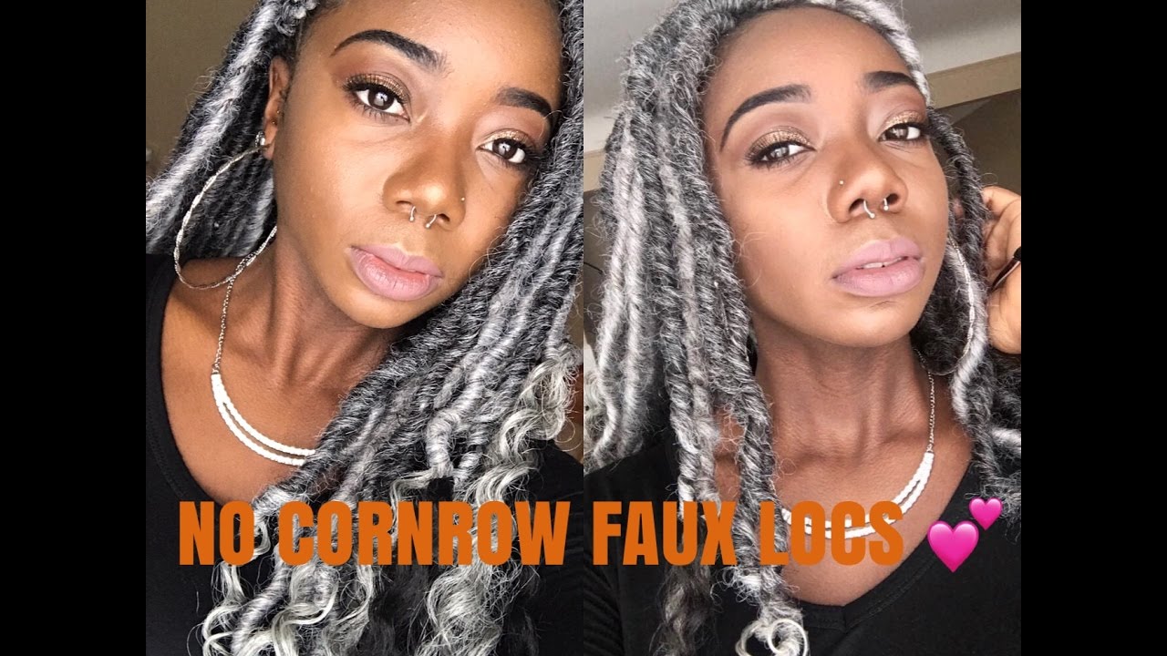 NO CORNROW INDIVIDUAL FAUX LOCS | NEW METHOD - YouTube