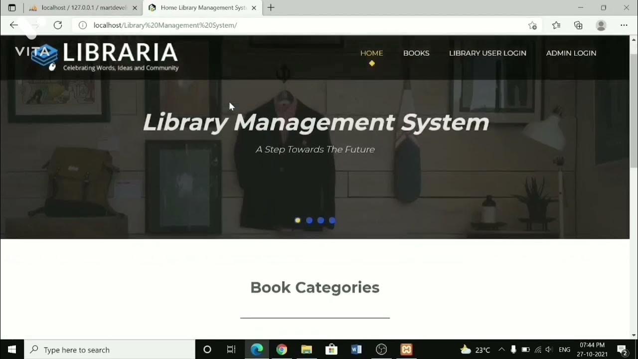 Library Management System(LMS) in PHP using HTML, MySQL, CSS and JS - YouTube