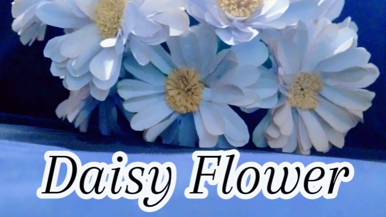 How to make daisy flower ll simple craftill Cute daisy flower - YouTube