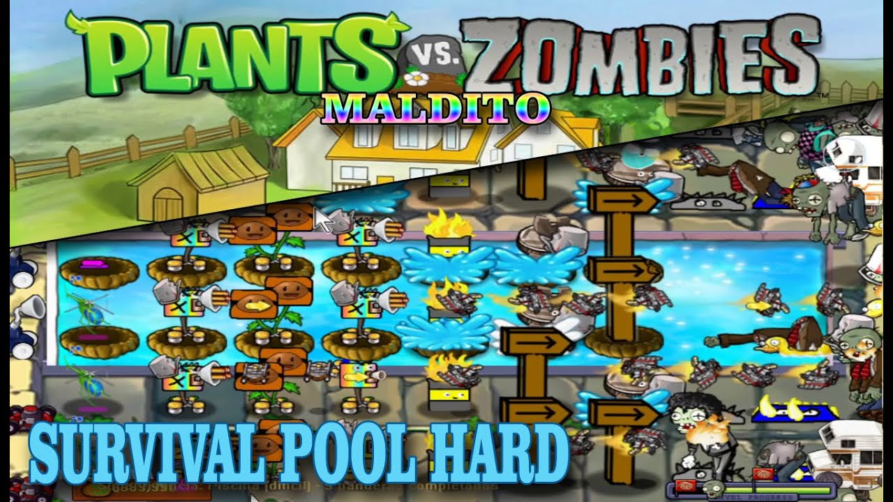 Survival Pool HARD PVZ mod Maldito + LINK DOWNLOAD - PLANTS VS ZOMBIES ...