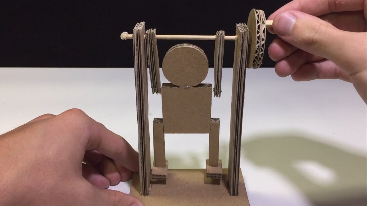 DIY Best Toy Ever Cardboard Pull-Up Man - YouTube