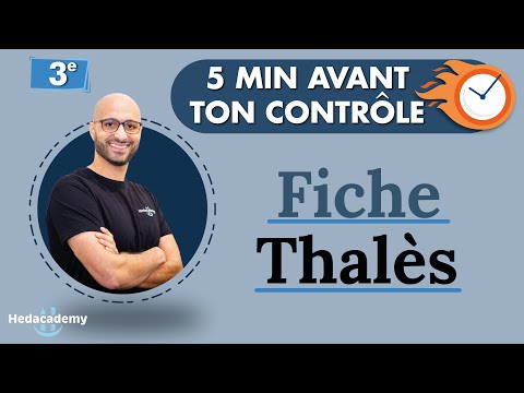 5 minutes avant ton contrôle - Fiche sur Thalès