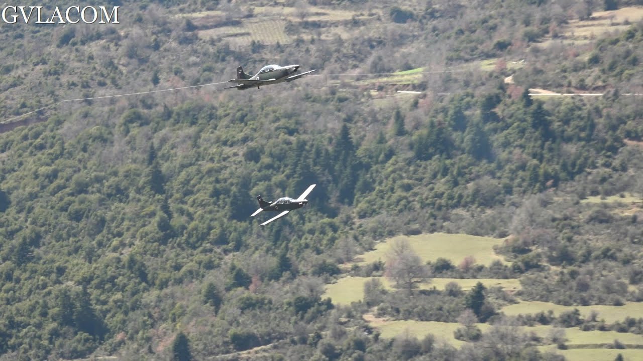 Iniochos 2022 Slovenian Air Force PC-9M at Greek Mach Loop - YouTube