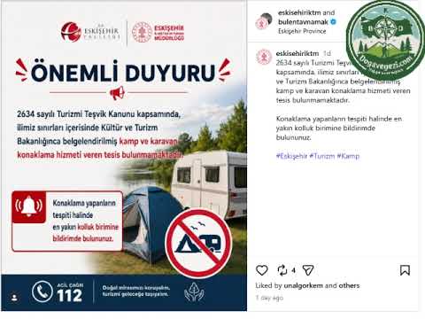 Eskişehir Kamp ve Karavan Yasağı