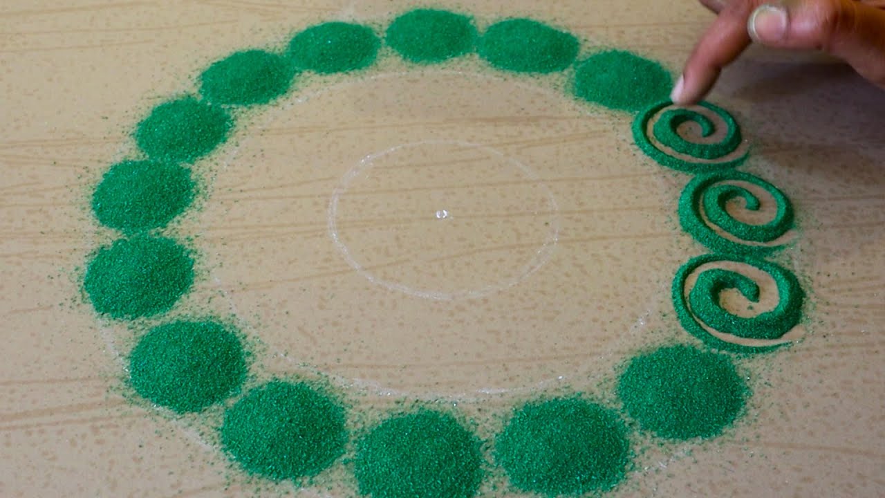 Easy Shivaratri Rangoli Design | Satisfying Rangoli Video | Shivaratri ...