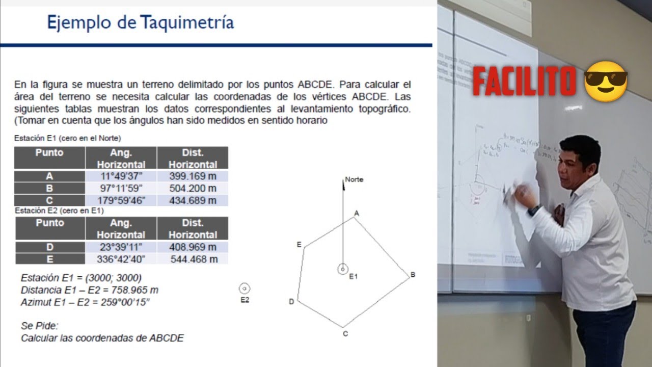 EJERCICIO DE TAQUIMETRIA RESUELTO POR EL ING. JERRY - YouTube