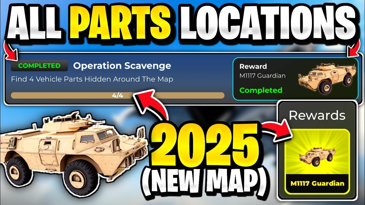 馃敟 New Map All M1117 Guardian Parts Locations In War Tycoon Roblox War Tycoon M1117 Guardian