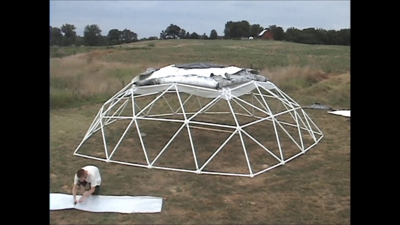 32 Foot 4V Geodesic Dome: Top Down Test Assembly (Top Camera) - YouTube