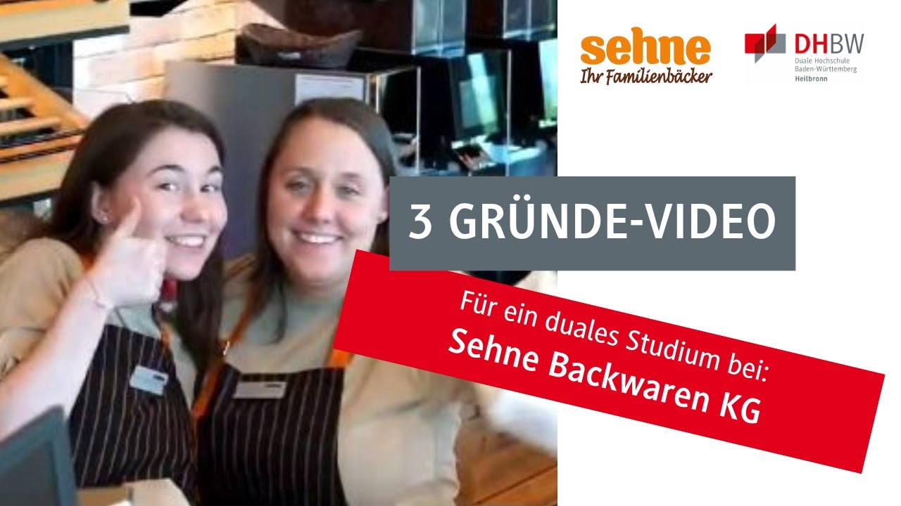 3-Gründe-Video für ein duales Studium bei der Sehne Backwaren KG - YouTube
