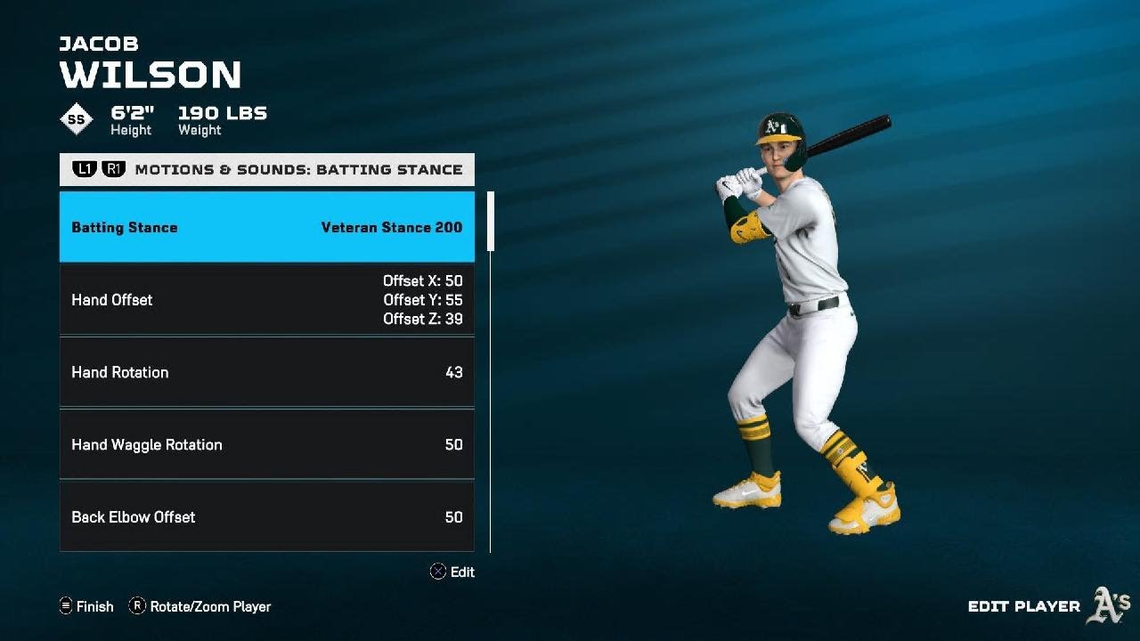 Jacob Wilson batting Stance Fix - MLB The Show 25 - YouTube