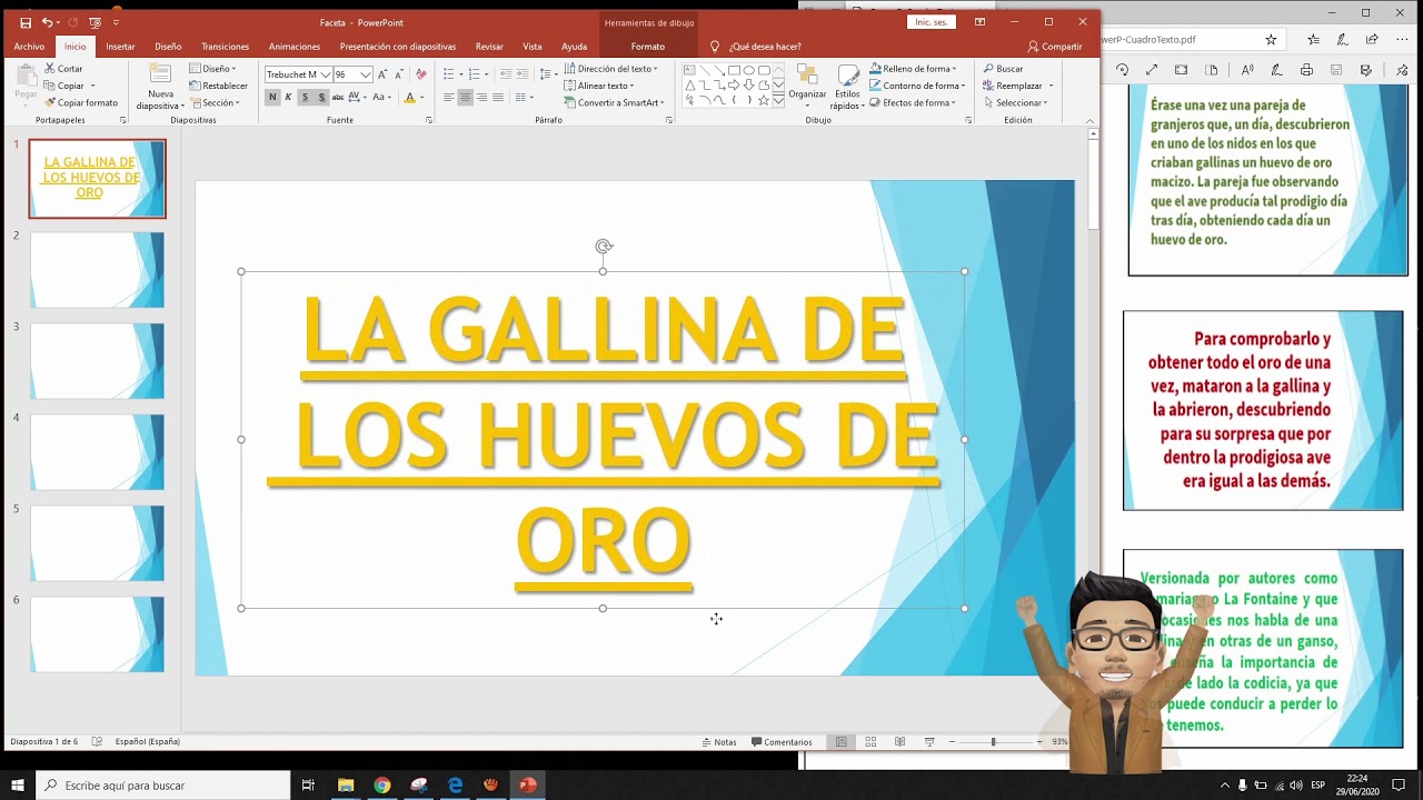 POWER POINT - Aplicar Formato al Cuadro de Texto - YouTube