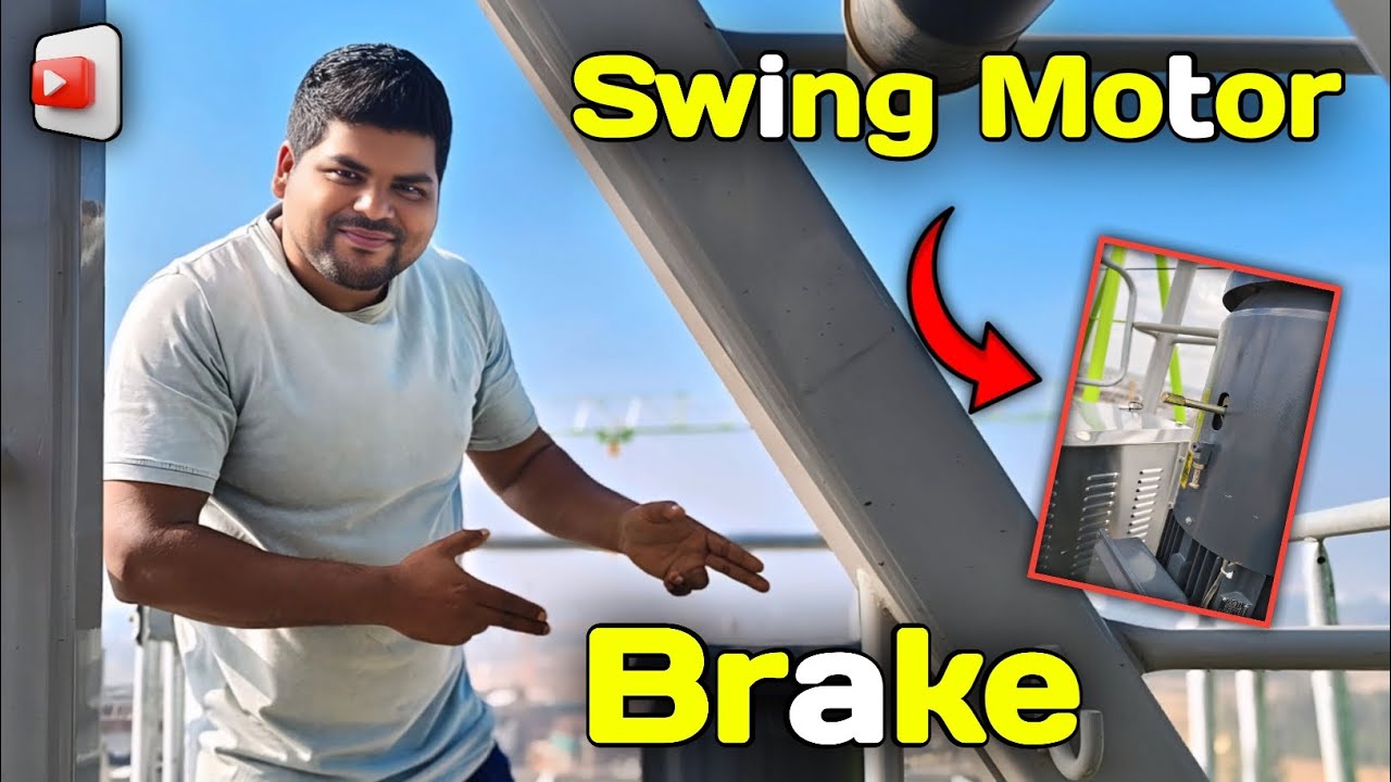 How does a tower crane swing brake free 🥺| Tower crane swing brake ...