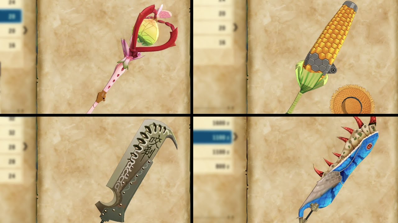 Monster Hunter Stories 2 ALL Weapons Compilation! - YouTube