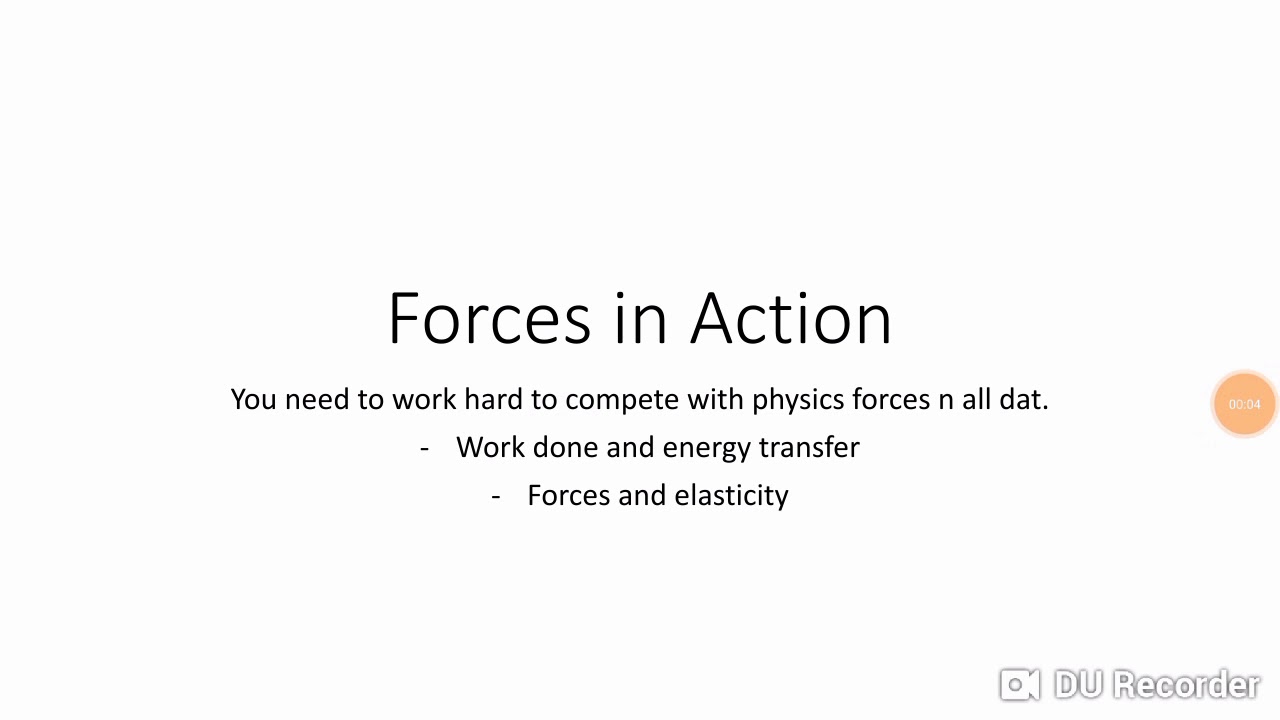 gcse (9-1) FORCES IN ACTION physics - YouTube
