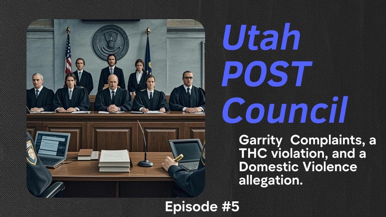 Utah POST Council: Garrity Violations, Domestic Violence, BCI ...