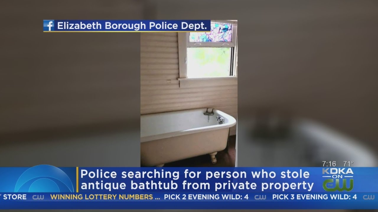 Elizabeth Borough Police Ask For Information In Stolen Bathtub Case ...