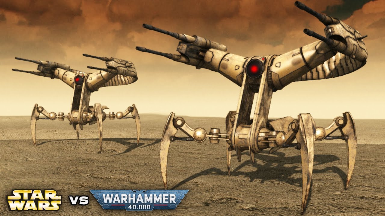 STAR WARS vs WARHAMMER 40K: CIS Battle Droids vs Adeptus Mechanicus - Men of War: Assault Squad ...