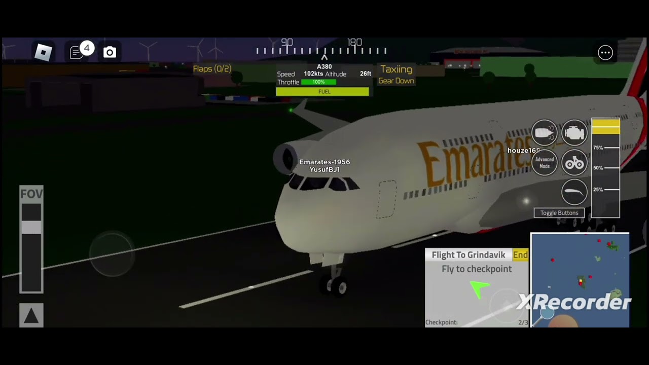 PTFS:Mission Greater Rockford flight to Grindavik using A380 Emirates ...