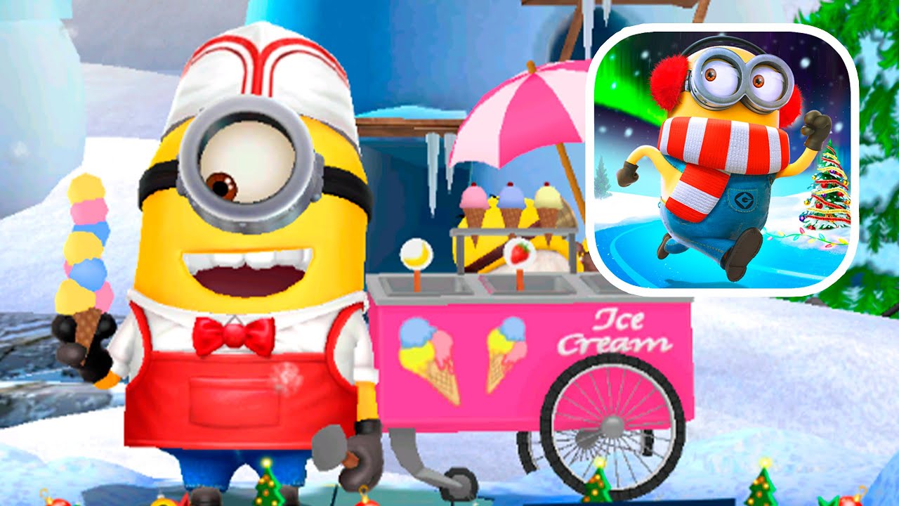 Minion Rush CHRISTMAS CAMPING STAGE 2 gameplay Ice Cream Stuart - YouTube