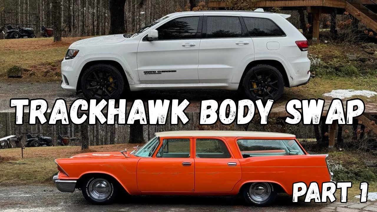 Trackhawk Body swap part 1 - YouTube