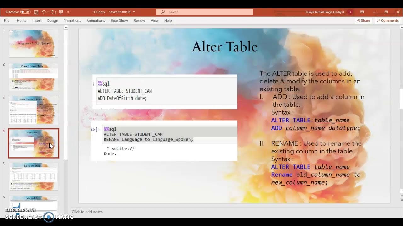 Assignment 2: SQL Queries - YouTube