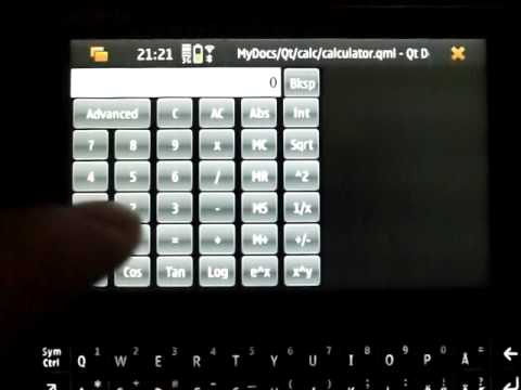 QML Calculator Demo Application - YouTube