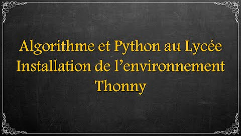 Algorithmes et Python au lycée - YouTube