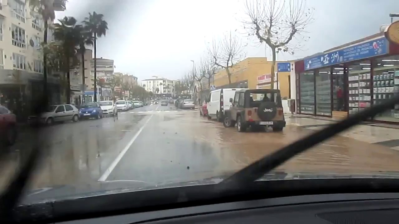 Regen en Storm december 2016 Albir en Altea Costa Blanca Spanje - YouTube