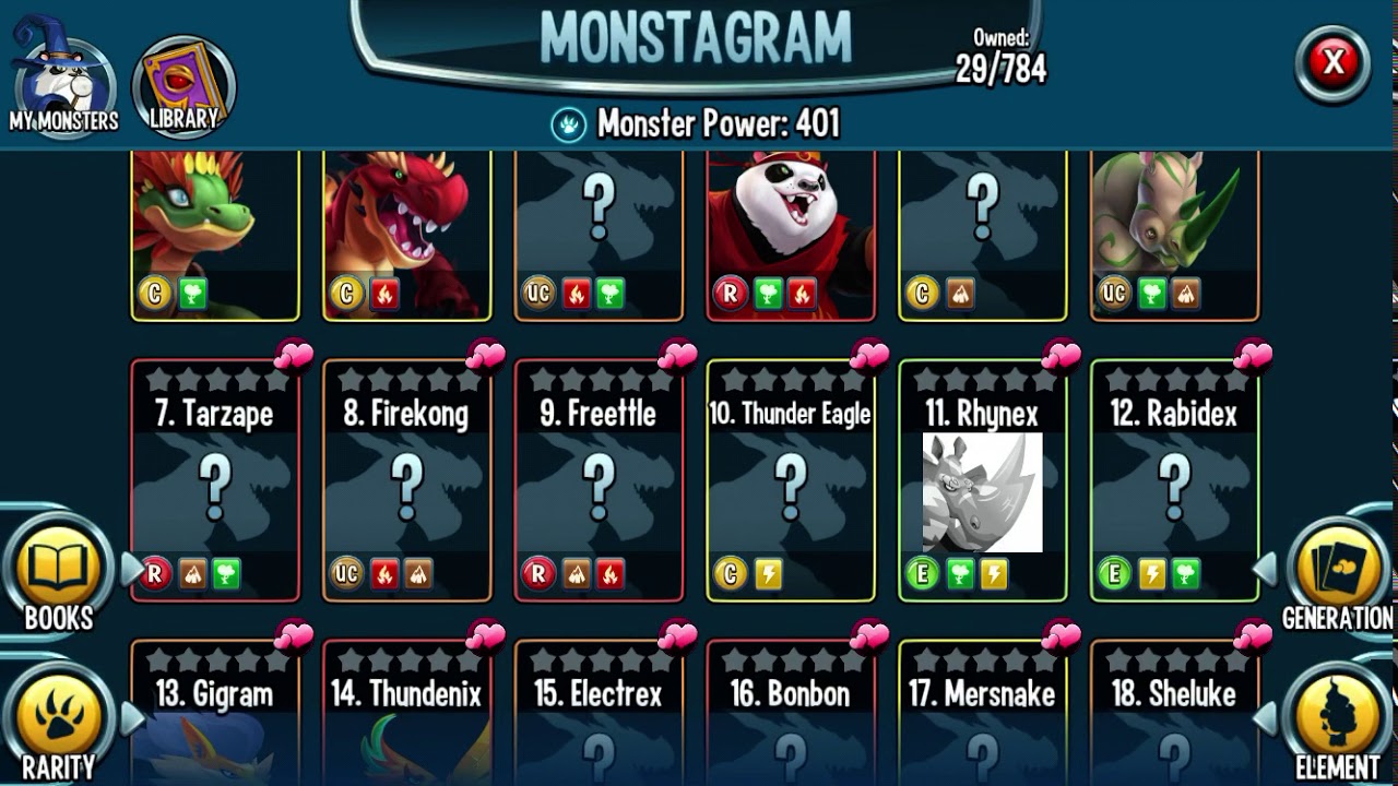 Monster Legends pt20 Rhynex Feeding To 20 - YouTube