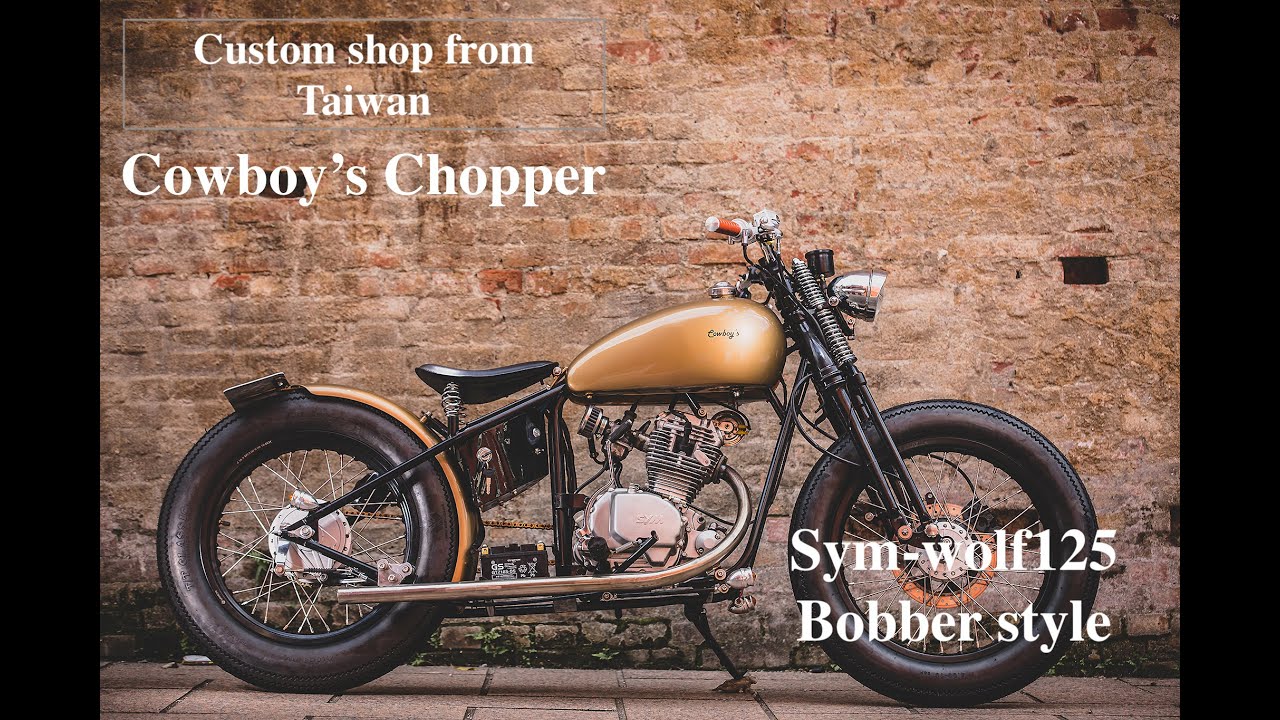 Bobber style from Cowboy's Chopper - YouTube
