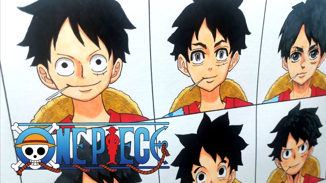 Drawing LUFFY in different anime styles | One Piece - YouTube