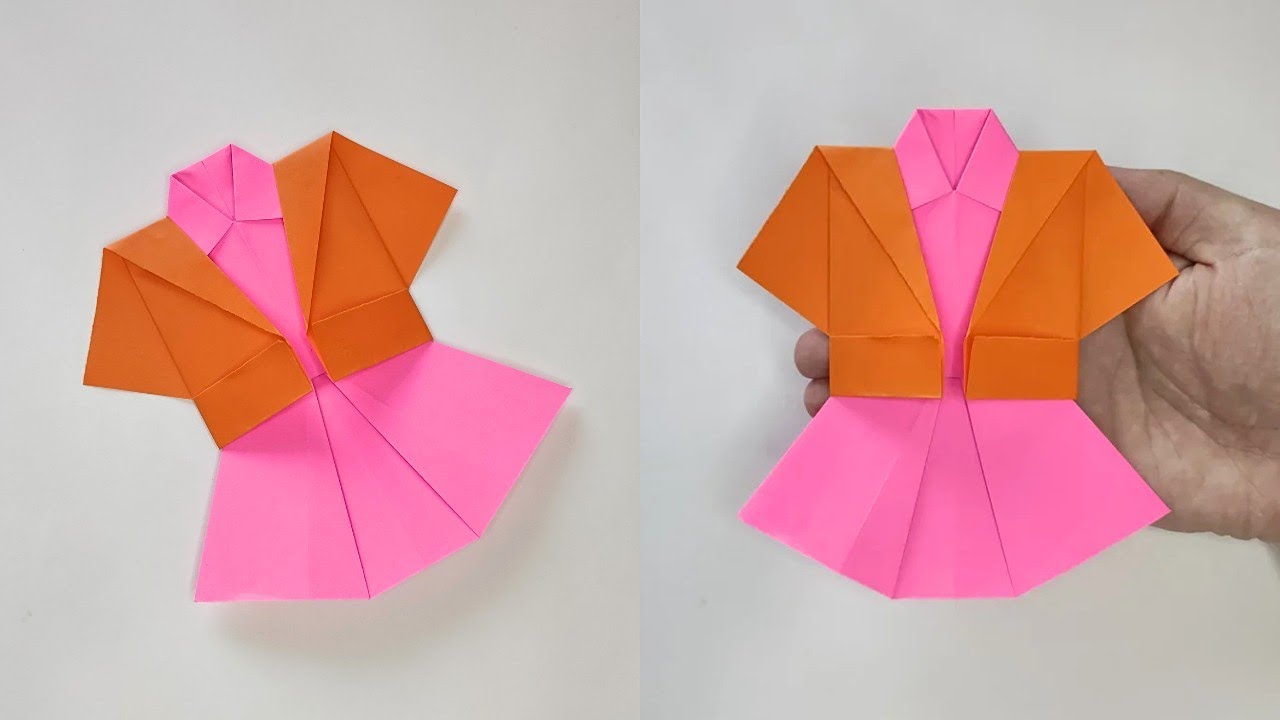 Origami GIRL CLOTHES | How to make a paper clothes - YouTube